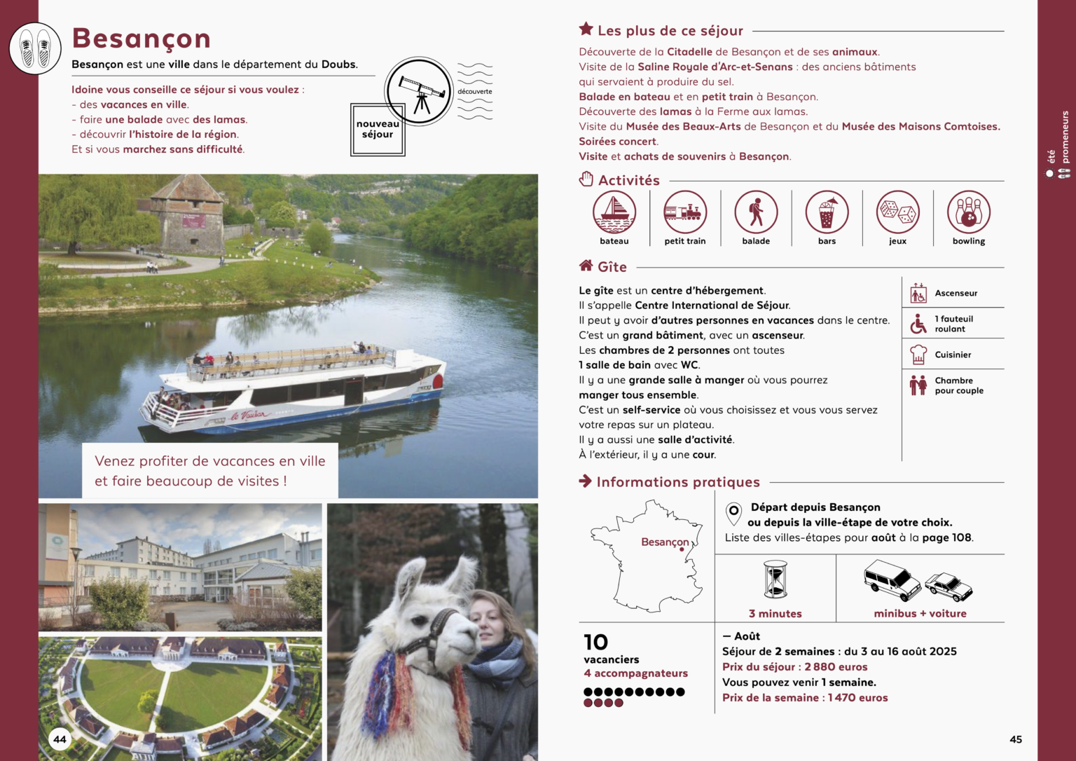 Les séjours - Association Idoine, Besançon